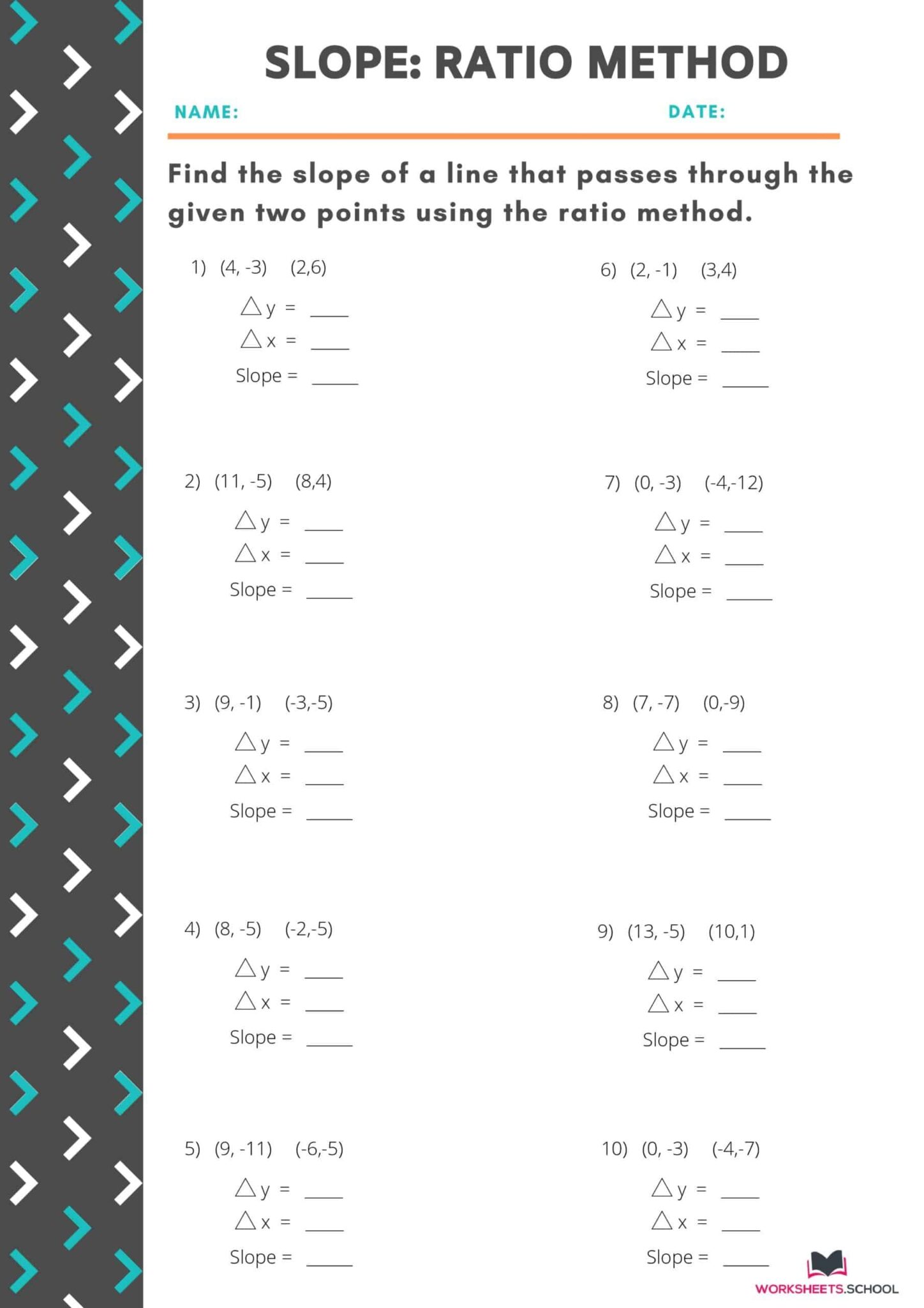 8th Grade Math Slope Worksheets - Math Worksheets Printable
