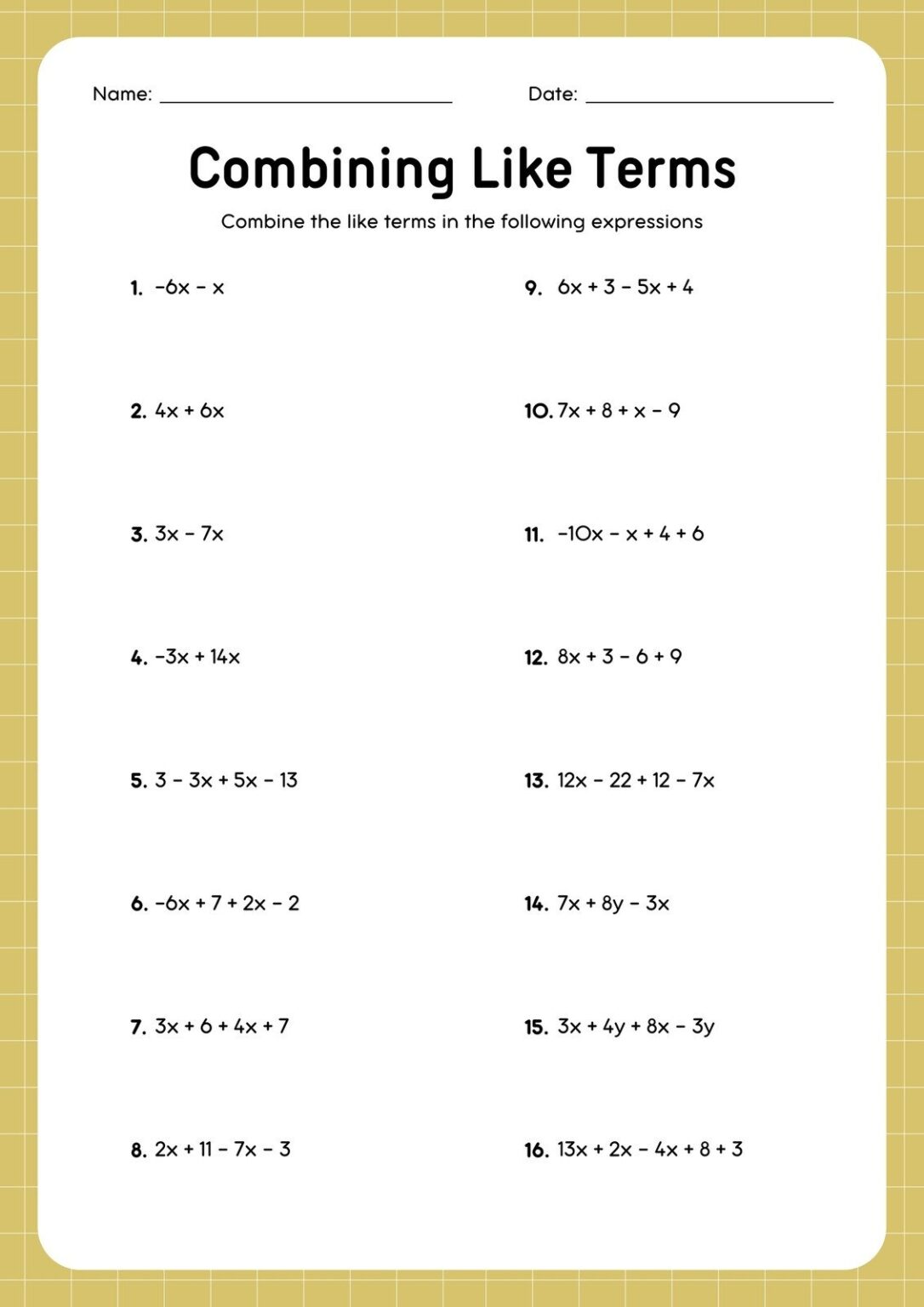 8 Grade Math Worksheets - Math Worksheets Printable