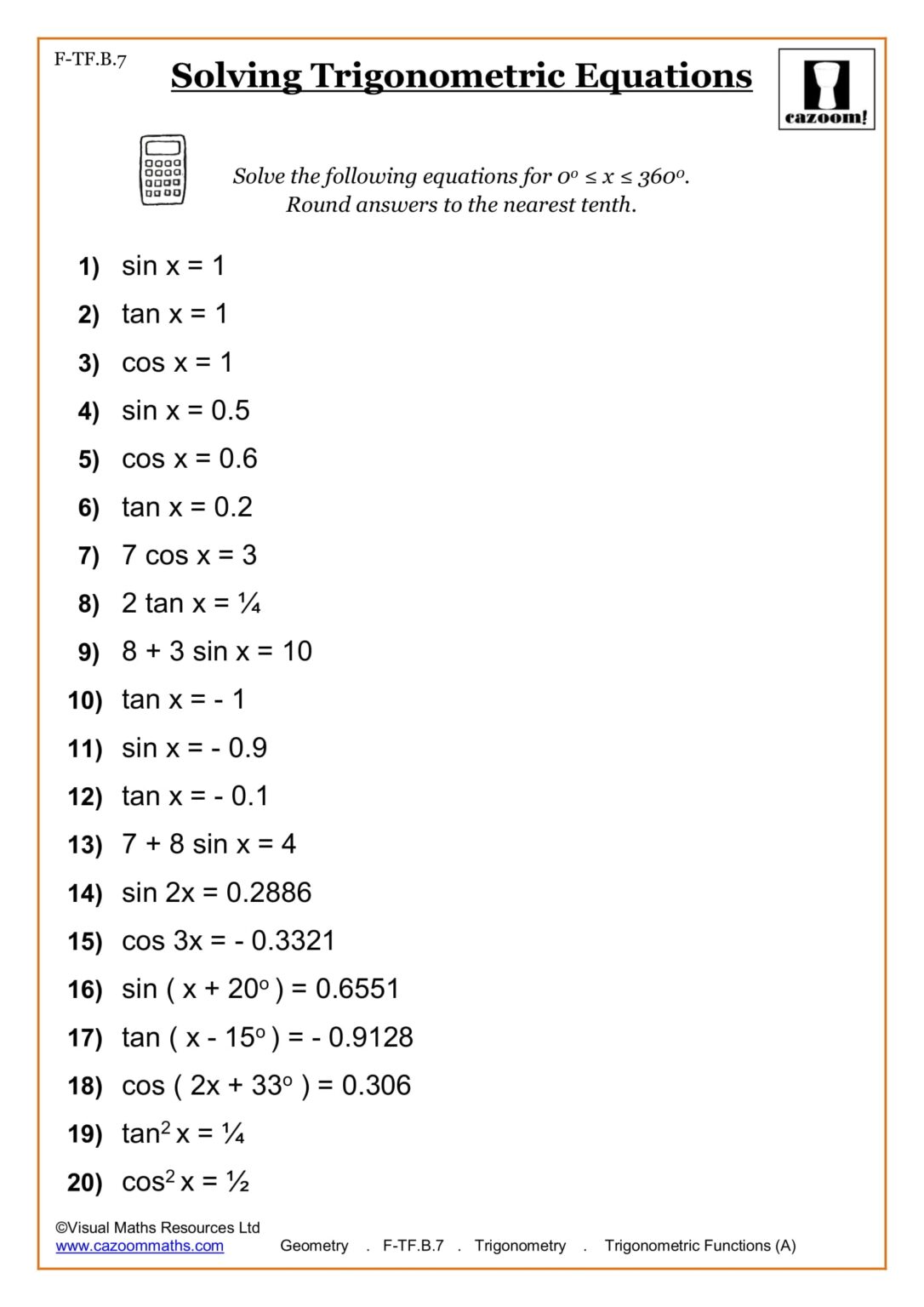 Math Worksheets For 10th Graders - Math Worksheets Printable