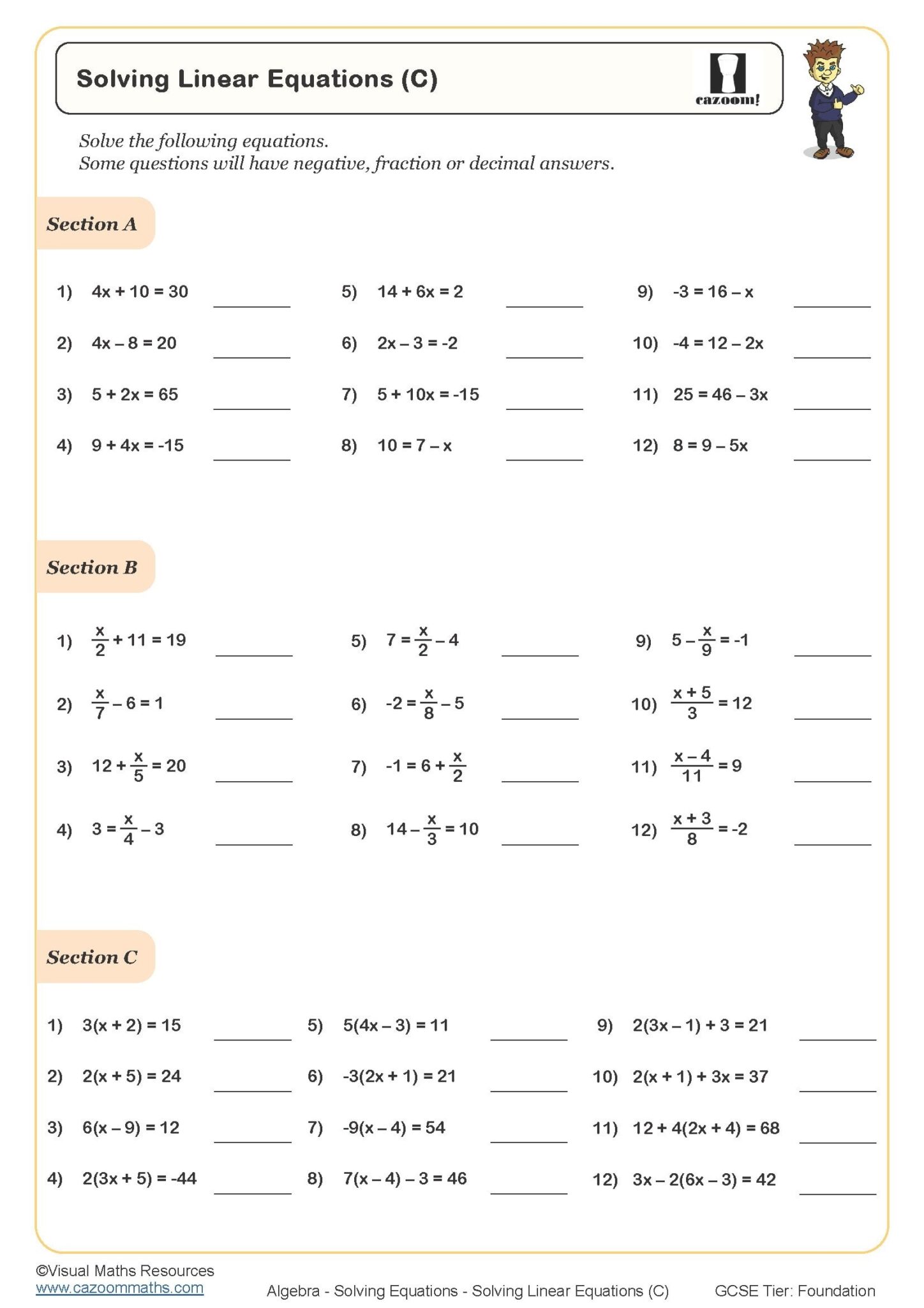 Grade 9 Maths Worksheets - Math Worksheets Printable